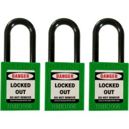 OSHA Safety Isolation Lockout Padlock - Nylon Shackle with Alike Key ...