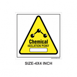 25PCS KRM LOTO - LOCKOUT TAGOUT SAFETY SIGNS CHEMICAL-ISOLATION-POINT