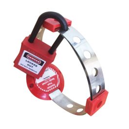 ELECTRICAL HANDLE PANEL LOCKOUT RED WITH PADLOCK