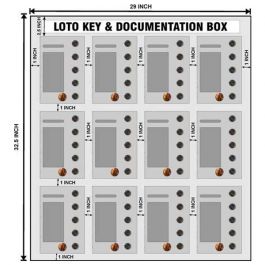KRM LOTO – GROUP LOCKOUT BOX CABINET 5 lock with 12 BOXES