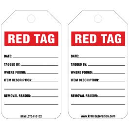 KRM LOTO - RED TAG ( SET OF 10 PCS)