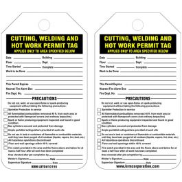 KRM LOTO - HOT WORK PERMIT TAG (SET OF 10 PCS)