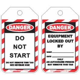 DANGER - DO NOT START (SET OF 10 PCS)