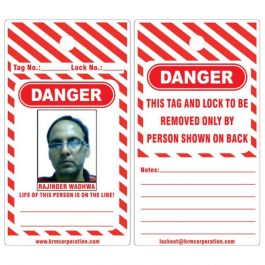 KRM LOTO - DANGER - PHOTO TAG (SET OF 10 PCS)