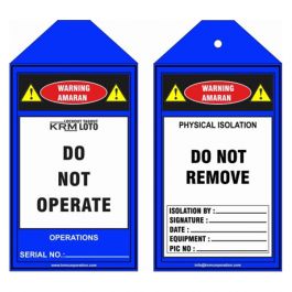 KRM LOTO - DO NOT OPERATE - PHYSICAL ISOLATION (SET OF 10 PCS)