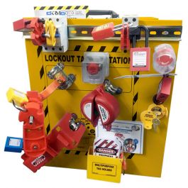 KRM LOTO - OSHA LOCKOUT TAGOUT DISPLAY TRAINING CABINET KIT - 8027