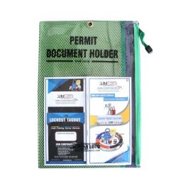 Lockout Permit Document Holder Two Pockets Green