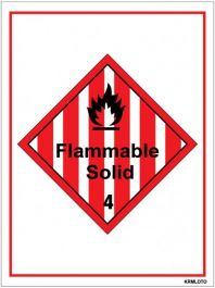 Self Adhesive Labels - Flammable Solid (Set of 10 pcs)