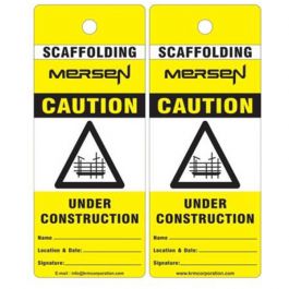 KRM LOTO - CAUTION UNDER CONSTRUCTION - CUSTOMIZED SCAFFOLD TAG (SET OF ...