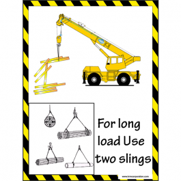 KRM LOTO - FOR LONG USE TWO SLING SAFETY POSTER (ACP SHEET) 4ft X 3ft