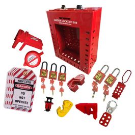 KRM LOTO - OSHA LOCKOUT TAGOUT GROUP LOTO BOX KIT- 7006