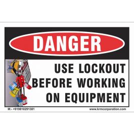 KRM LOTO LOCKOUT TAGOUT SAFETY LABELS (SET OF 10PCS)(100 mm X 150 mm)