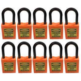 OSHA Safety Lock Tag Padlock - Nylon Shackle with Differ Key and Master ...
