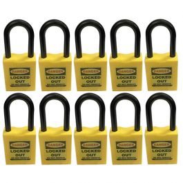 OSHA Safety Lock Tag Padlock - Nylon Shackle with Differ Key and Master ...