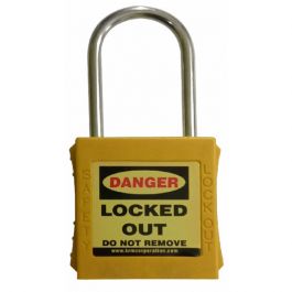 OSHA SAFETY LOCK TAG PADLOCK – WITH STAINLESS STEEL SHACKLE - YELLOW