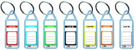 Plastic Key ring with matter and numbering (Set of 100 pcs)