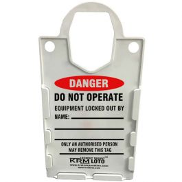 KRM LOTO – LARGE DISPLAY TAG HOLDER - DO NOT OPERATE
