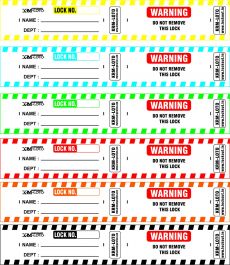 Padlock labels Warning - Do not remove this Lock (set of 10)
