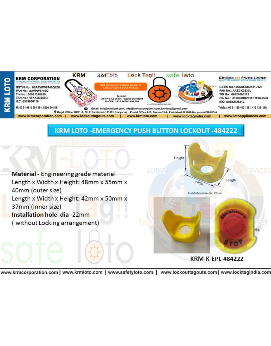 Lockout Tagout On Emergency Stop Button